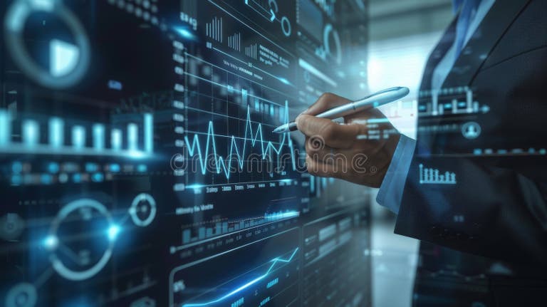 The Interactive Data Analysis Screen. AI Generated Stock Photo - Image ...