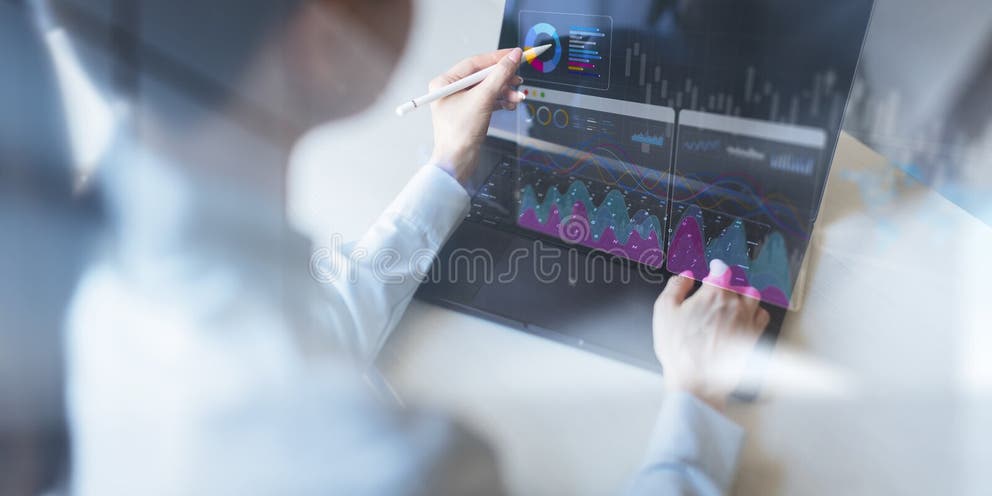 Interactive Data Analytics Dashboard with Business Charts Displayed on ...