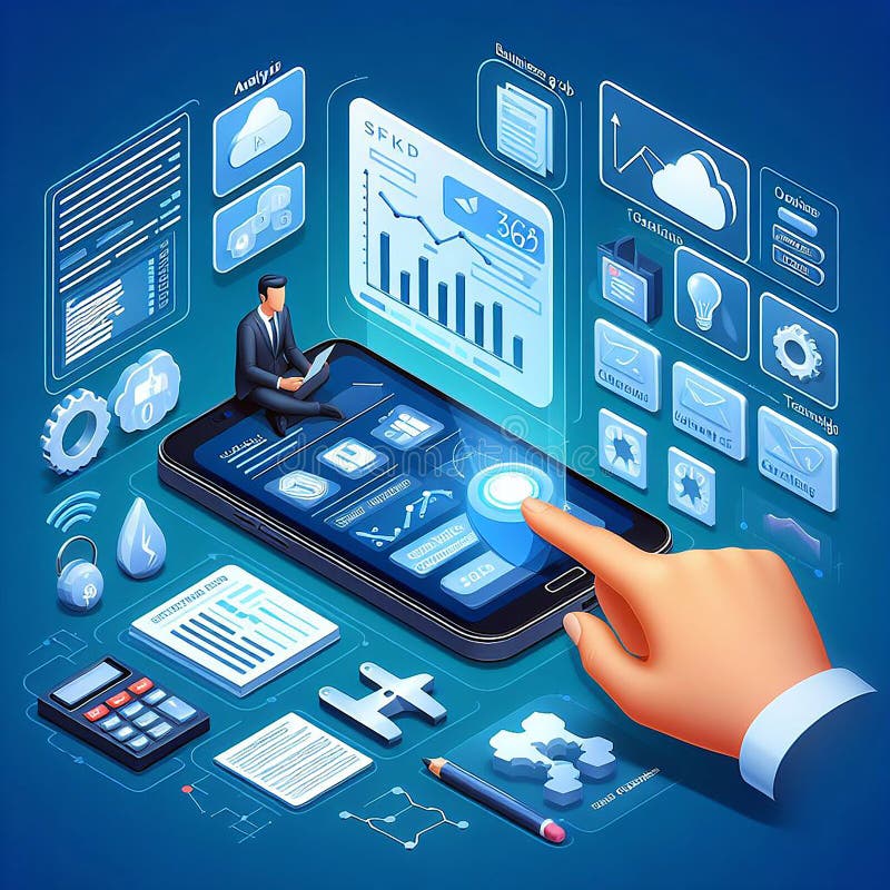 Interactive Data Analytics Interface Stock Illustration - Illustration ...