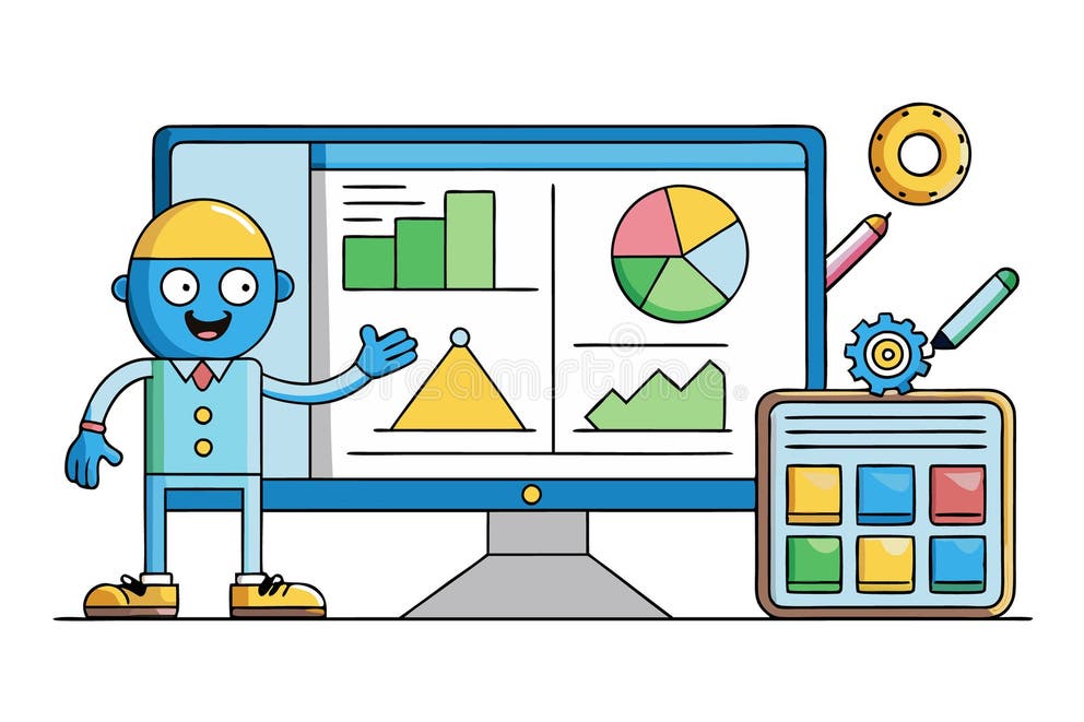Interactive Data Analytics Visualized with Cartoon Characters on a ...