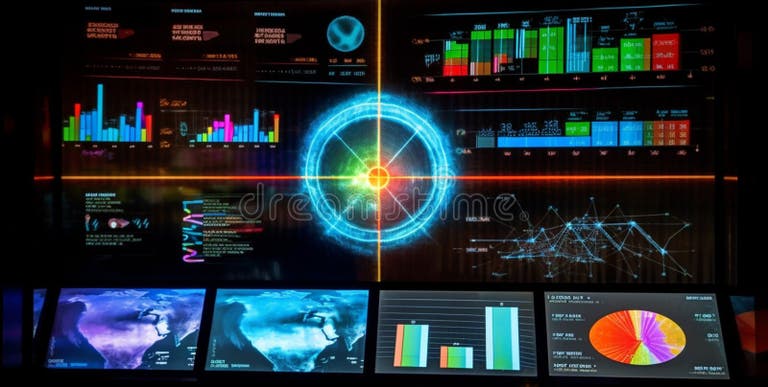 Interactive Data Exploration, Perspective View of Monitor Screen with ...