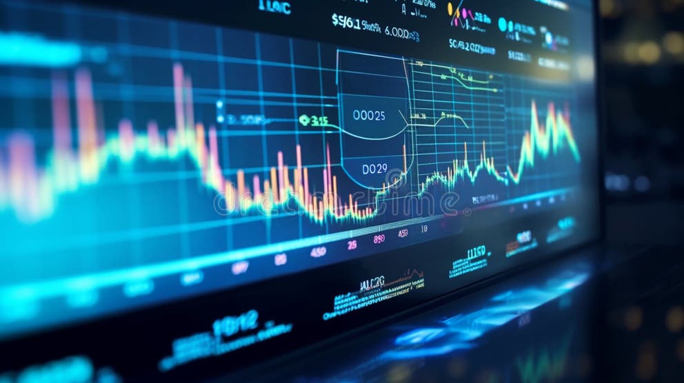 Interactive Data Exploration, Perspective View of Monitor Screen with ...