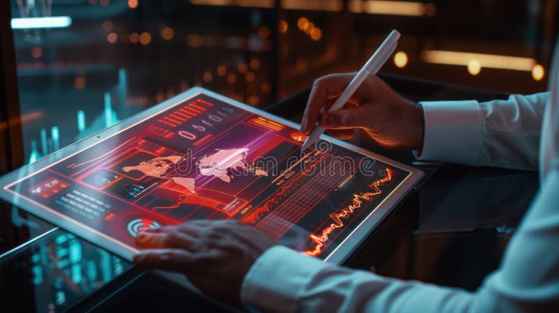 The Interactive Data Tablet. AI Generated Stock Image - Image of ...