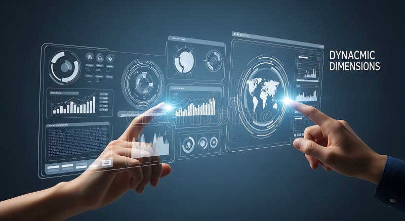 Interactive Data Visualization Interface Stock Illustration - Illustration of reality, screen ...