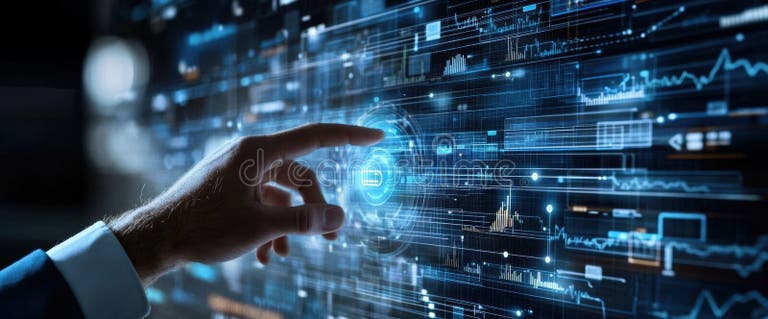 Interactive Data Visualization and User Interface Stock Illustration ...