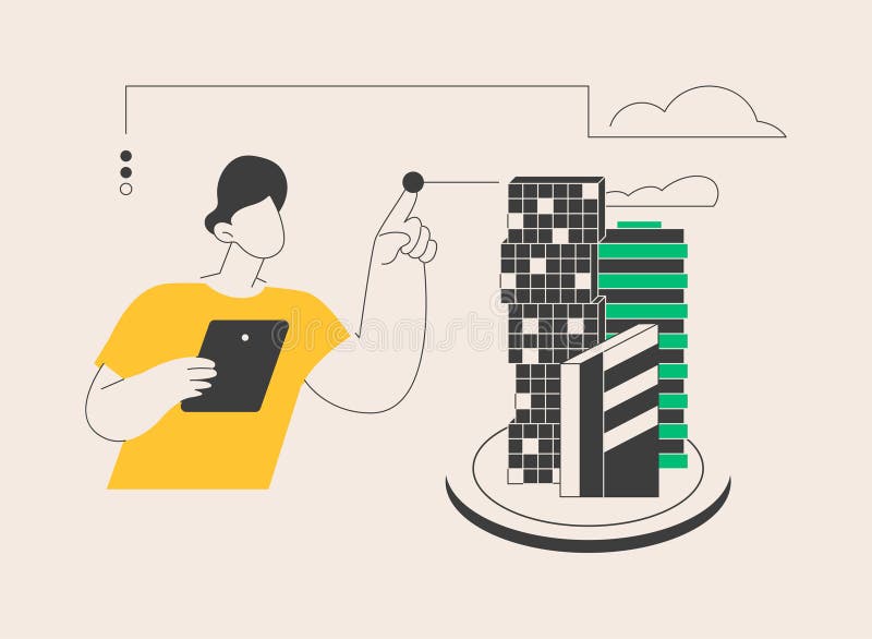 Interactive Design Visualization Abstract Concept Vector Illustration ...