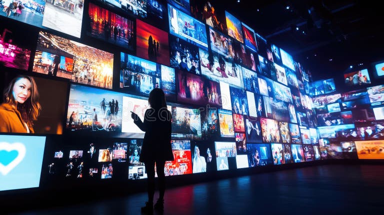 Interactive Digital Art Installation Featuring a Visitor Exploring ...