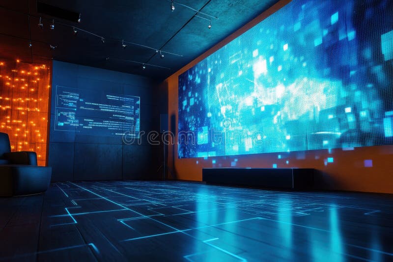 Digital Art Installation Showcasing Interactive Technology in a Modern ...