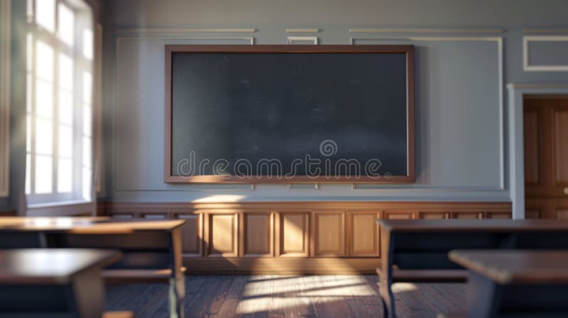 Digital Classroom Blackboard Mockup, Interactive Learning, AI Created ...