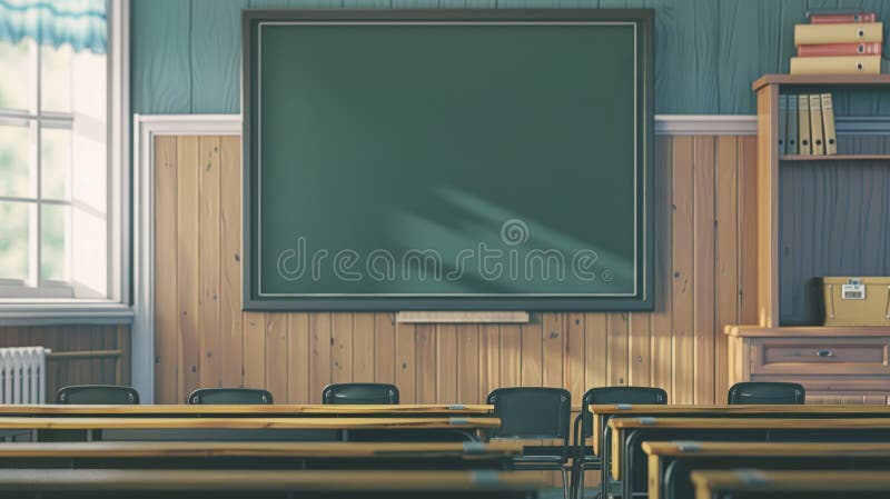 Digital Classroom Blackboard Mockup, Interactive Learning, AI Created ...