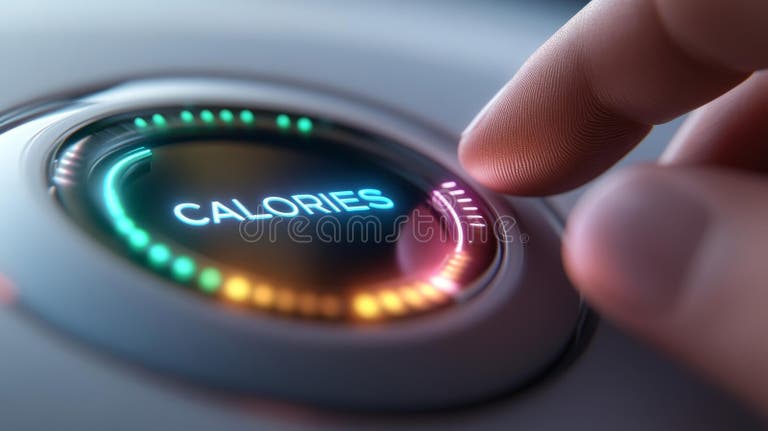 Interactive Digital Control Panel Showing Calories with Colorful ...