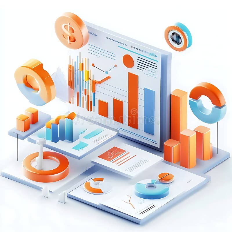 Interactive Digital Dashboard Displaying Comprehensive Business Performance Metrics Stock Image