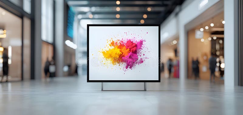 Interactive Digital Display Showcasing Bright Color Explosion Stock ...
