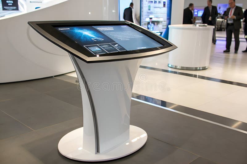 Interactive Digital Display Stand Stock Illustration - Illustration of ...