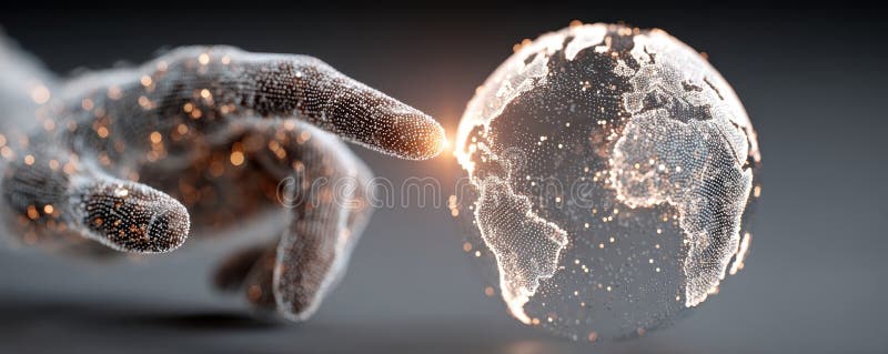 Interactive Digital Globe 3d Visualization of Global Connections and ...