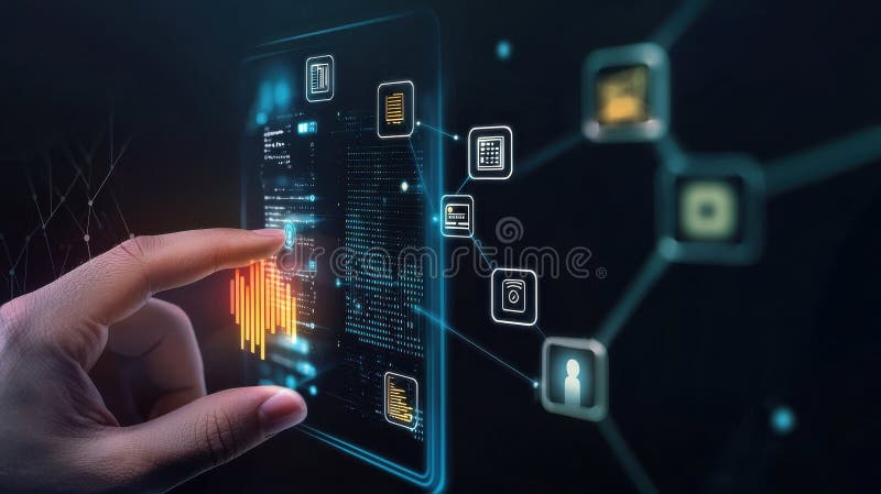 Interactive Digital Interface for Data Management Modern Office ...