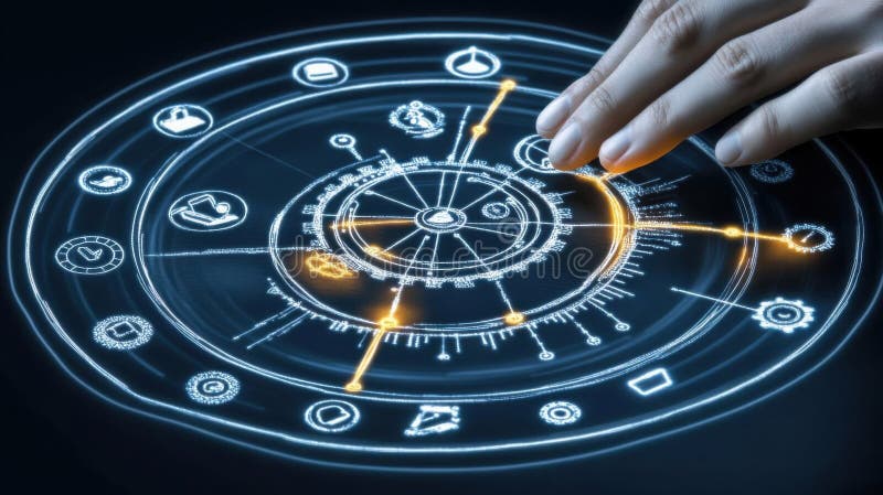 Interactive Digital Interface Design Stock Image - Image of science ...