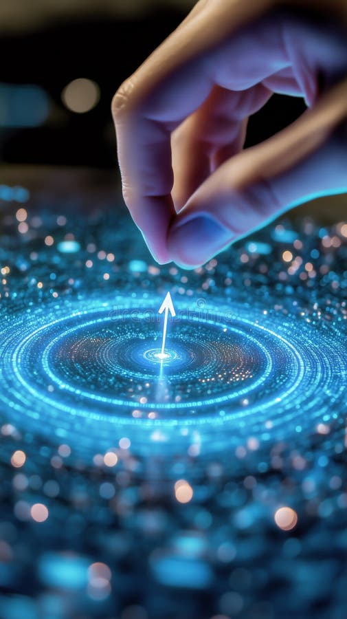 Interactive Digital Interface Showcasing Futuristic Technology in a ...