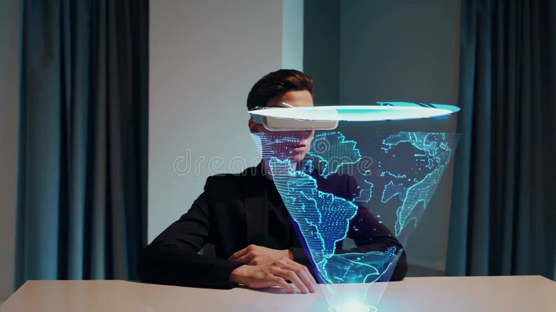 Interactive Digital Map Footage with Futuristic Visualization ...