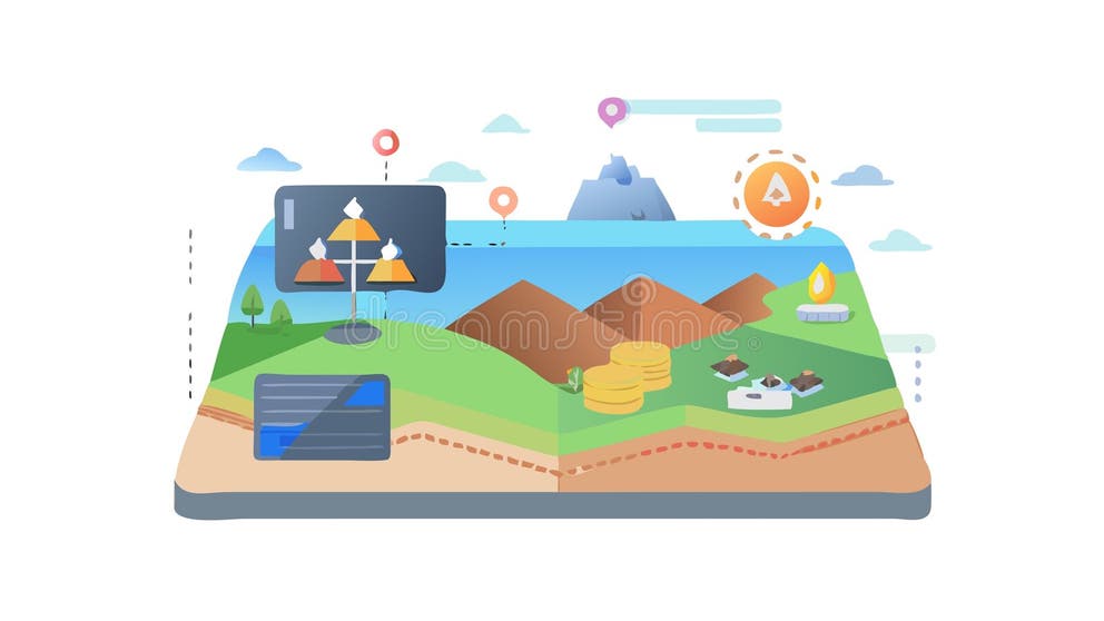 Interactive Digital Map. Touchscreen Navigation and Geo-Location. Vector Design Generative AI ...