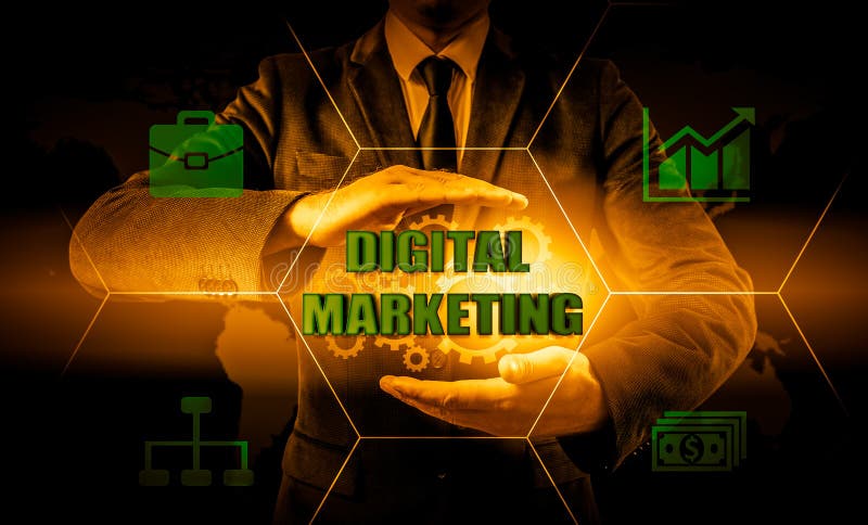 Interactive Digital Marketing Channels Illustration Stock Photo - Image ...