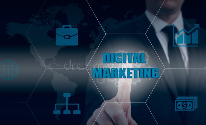 Interactive Digital Marketing Channels Illustration Stock Image - Image ...