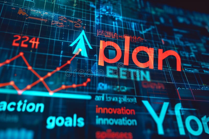 Interactive Digital Planning Display Showing Goals, Strategies, and ...