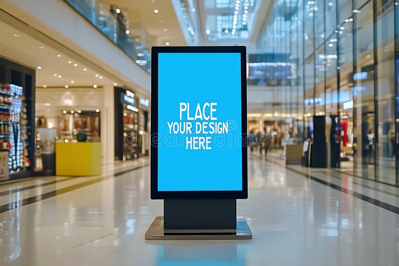 Interactive Digital Screen Mockup in Shopping Mall for Creative Design ...