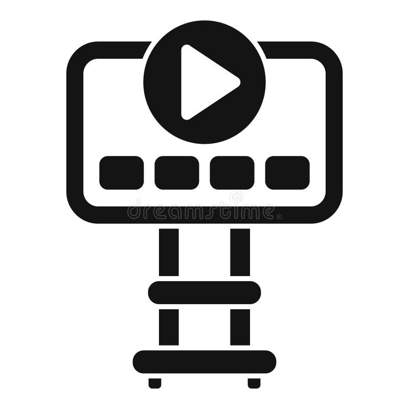 Interactive Digital Signage Displaying Video Content with Play Button ...