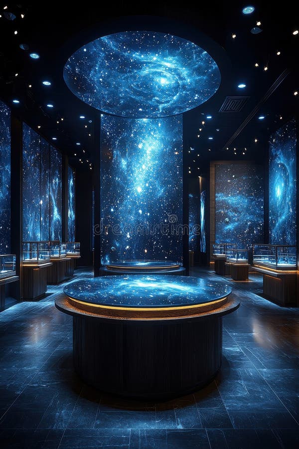 Interactive Digital Space Installation Showcasing a Vibrant Galaxy ...