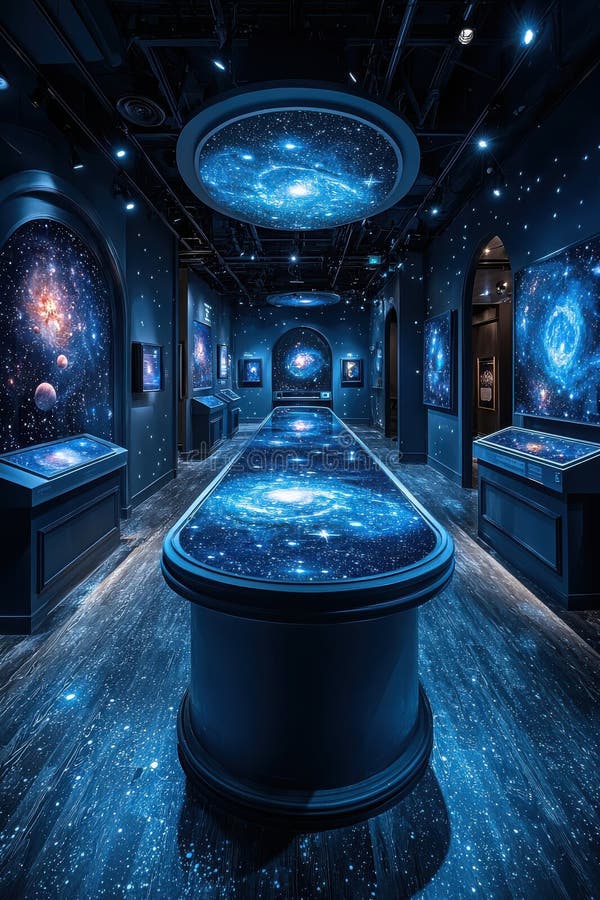 Interactive Digital Space Installation Showcasing a Vibrant Galaxy-inspired Immersive Experience ...