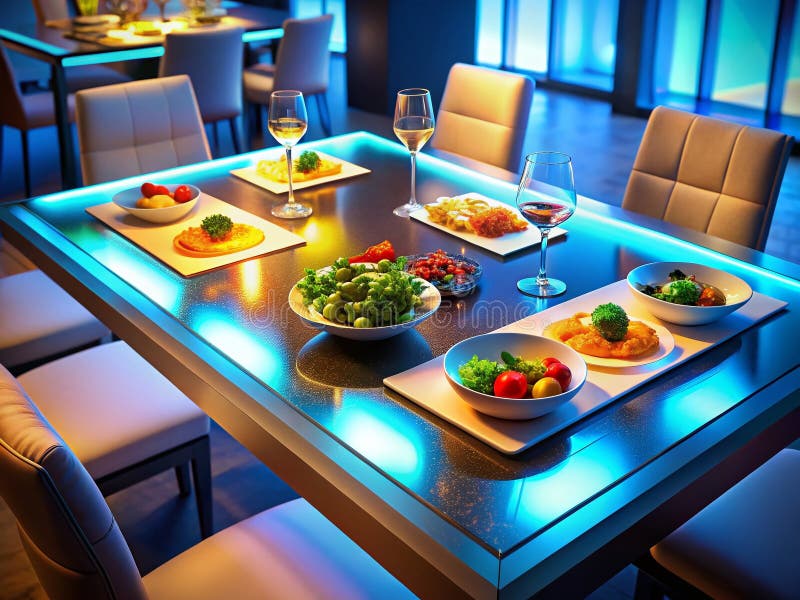 Interactive Dining Table a Futuristic Culinary Experience with ...