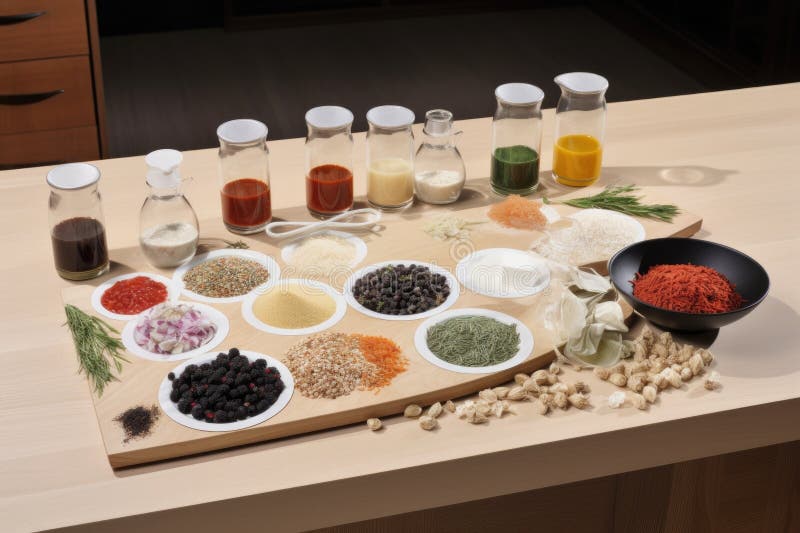 An Interactive Display of Deconstructed Recipe Ingredients, Including a ...
