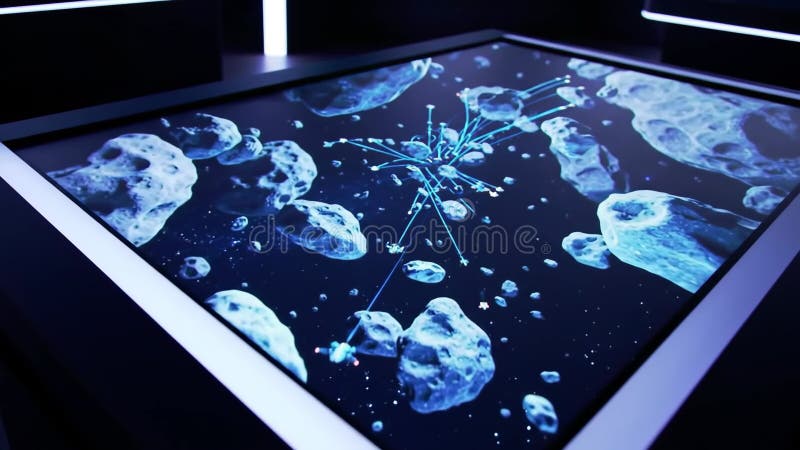 Interactive Display Showcasing Asteroid Models with Digital Connections ...