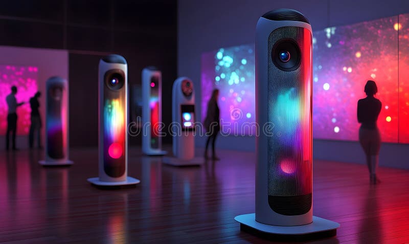 AI Art Installation stock illustration. Illustration of exhibit - 375095314