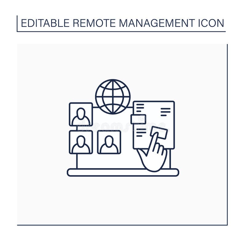 Interactive Documents Line Icon Stock Vector - Illustration of ...