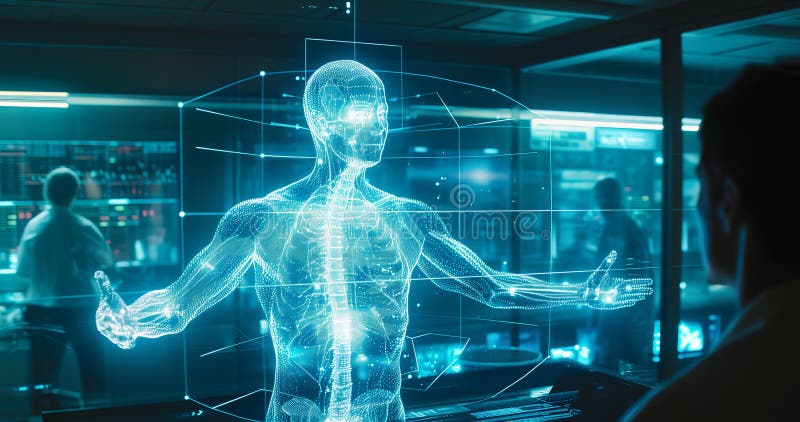 Interactive Education: Interns Learn from Human Hologram Stock ...