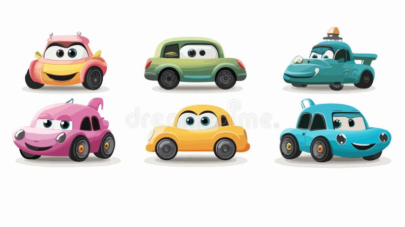 Interactive Educational Game with Adorable Cartoon Cars for Children ...
