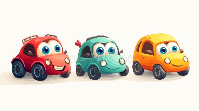 Interactive Educational Game with Adorable Cartoon Cars for Children ...