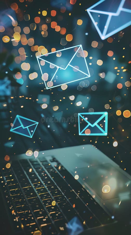 Interactive Email Interface Projected from a Notebook the Edge of ...