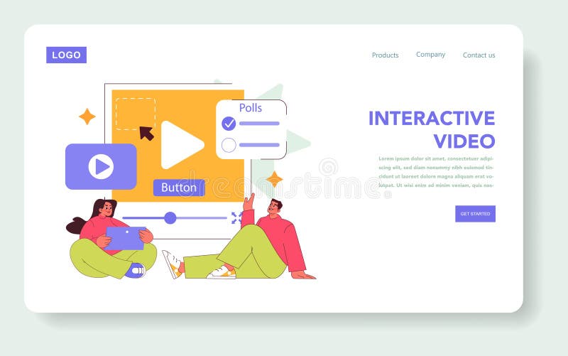 Interactive Engagement. Flat Vector Illustration Stock Vector ...