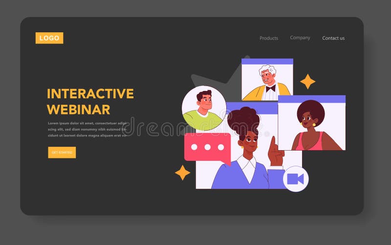 Interactive Engagement. Flat Vector Illustration Stock Vector ...