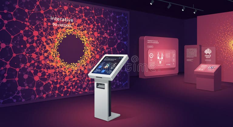 Interactive Exhibit Featuring Digital Displays and Vibrant Graphics ...
