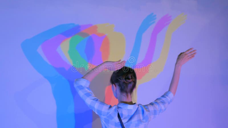 Colored Shadows of Woman Hands Stock Image - Image of colorful ...