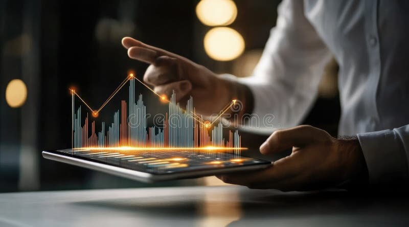 AI-Powered Financial Data Visualization Stock Illustration ...