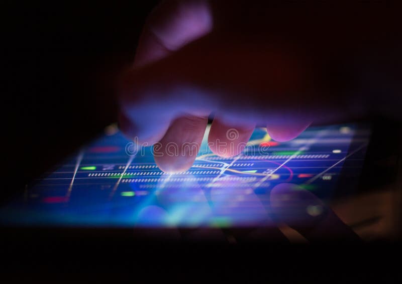 Interactive Financial Quotes and Technical Analysis Stock Image - Image ...