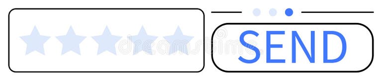 User Rating with Five Stars and Send Button for Feedback Submission ...