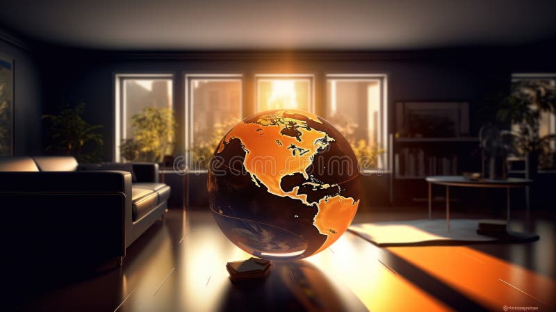 Interactive Futuristic Globe Created with Generative AI Technology ...