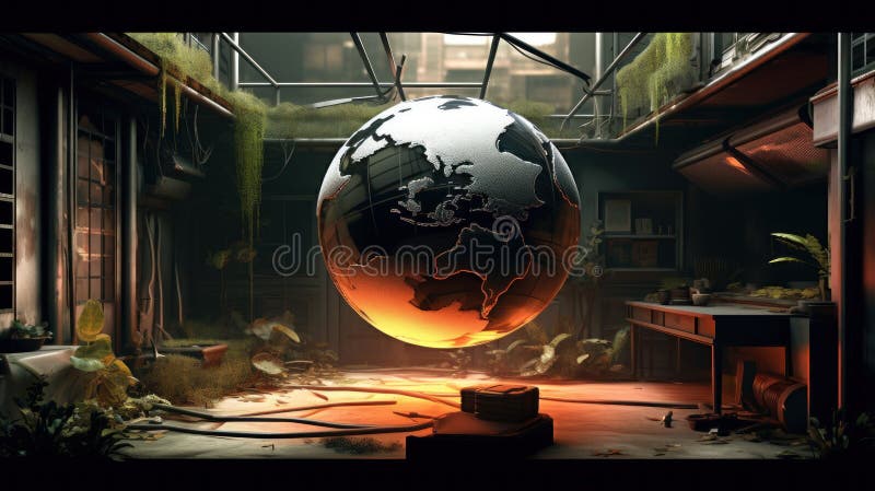 Interactive Futuristic Globe Created with Generative AI Technology ...