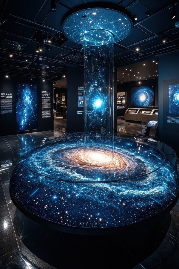 Interactive Galaxy Exhibit Showcasing a Stellar Spiral Model in an ...